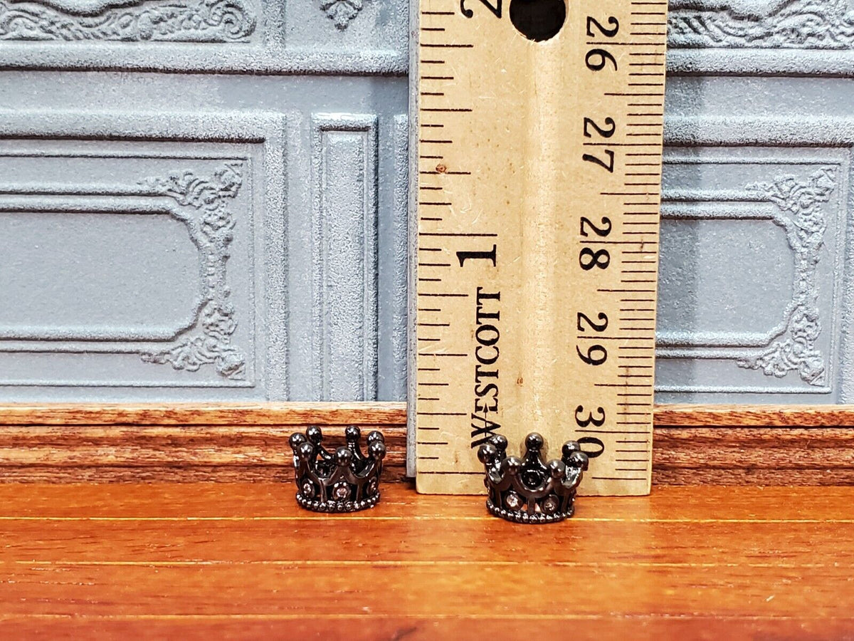 Tiny Crowns Bronze Metal Set of 2 Miniatures Jewelry Model Making 1:48 ...